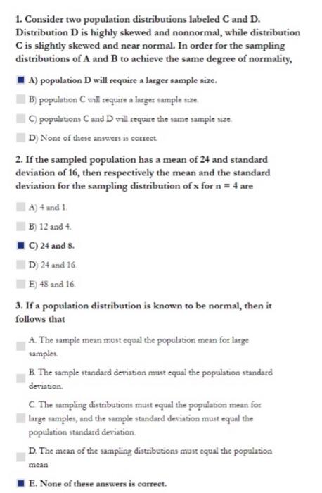 Solved 1. As the sample size the standard deviation of the | Chegg.com