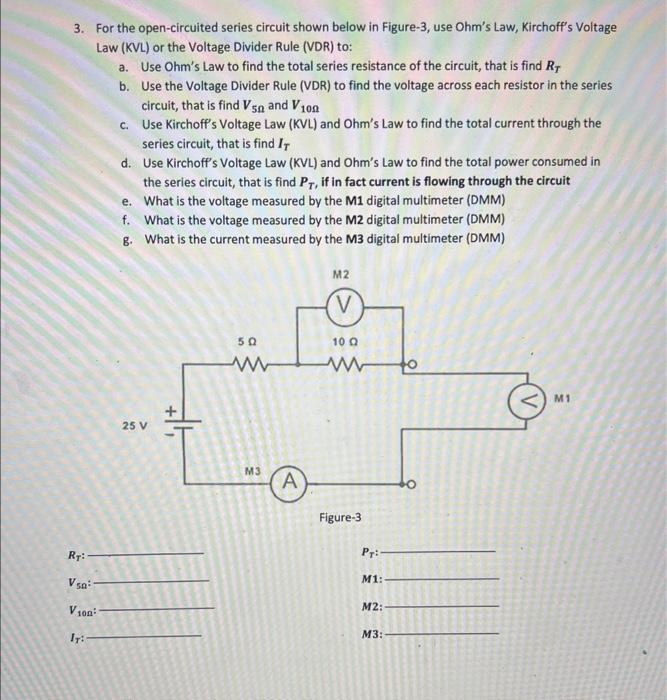 Solved 1. For the series circuit shown below in Figure-1, | Chegg.com