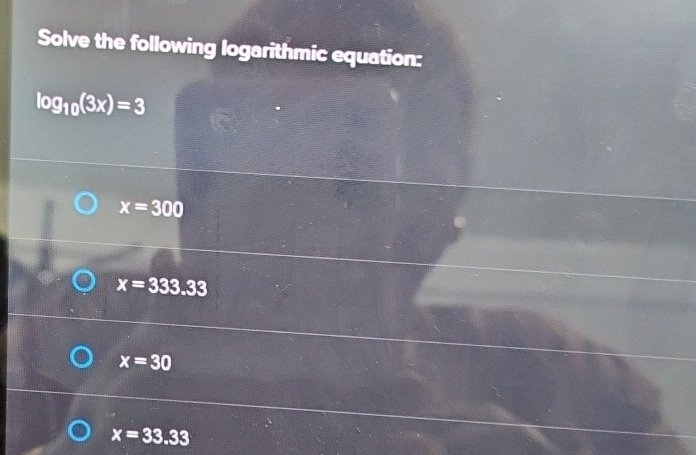 Solved Solve the following logarithmic | Chegg.com