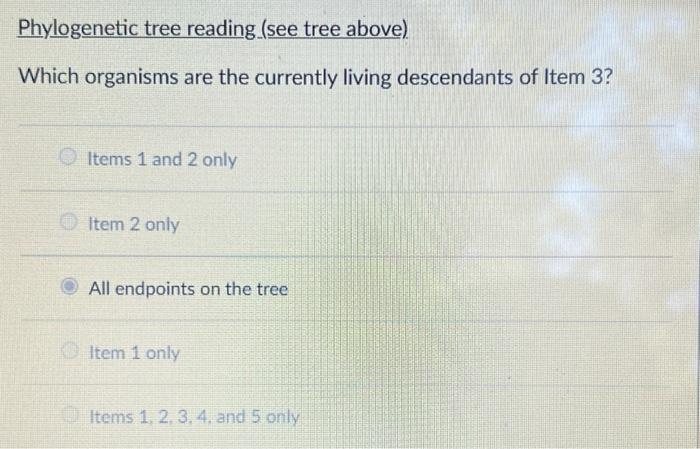 Solved For the following questions about phylogenetic tree | Chegg.com