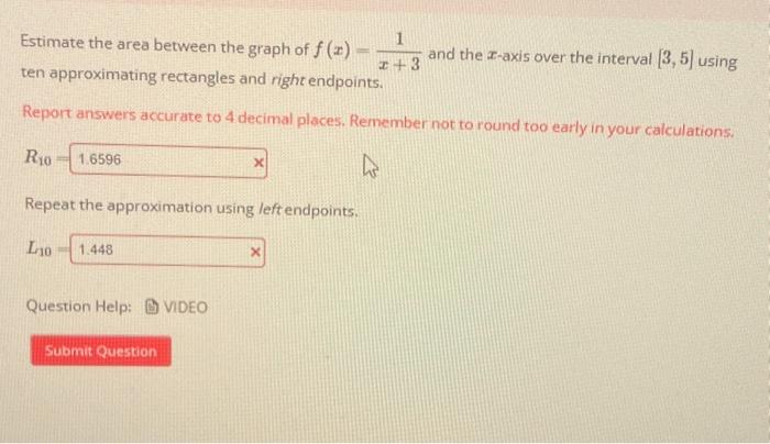 Solved Estimate the area between the graph of f(x)=x+31 and | Chegg.com