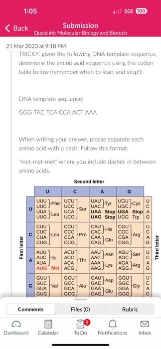 Solved 1 Mar 2023 at 9:18 PM TRICKY: given the following DNA | Chegg.com