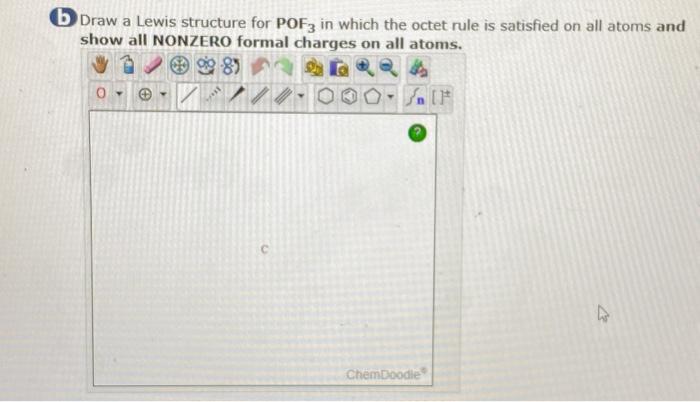 Solved In the POF3 molecule, the P atom is the central atom. | Chegg.com