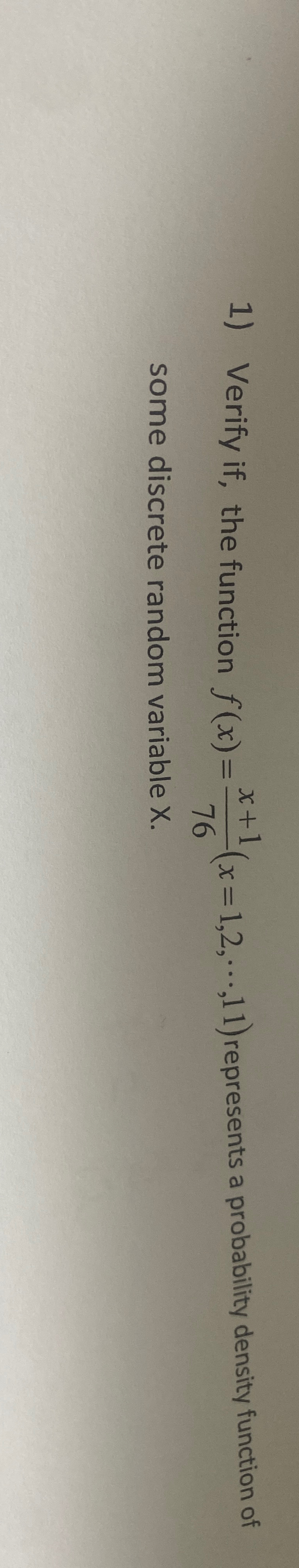 Solved Verify if, ﻿the function )=(1,2,cdots,11 ﻿represents | Chegg.com