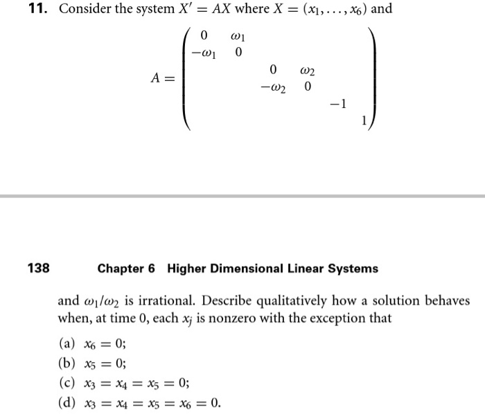 11. Consider the system X' = AX where X = (x1,..., | Chegg.com