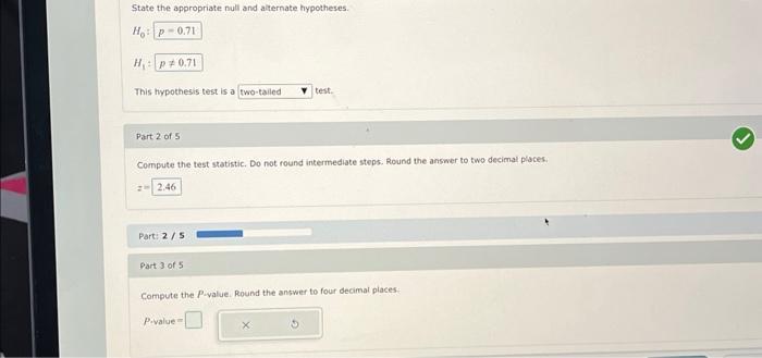 Solved State the appropriate null and alternate hypotheses. | Chegg.com