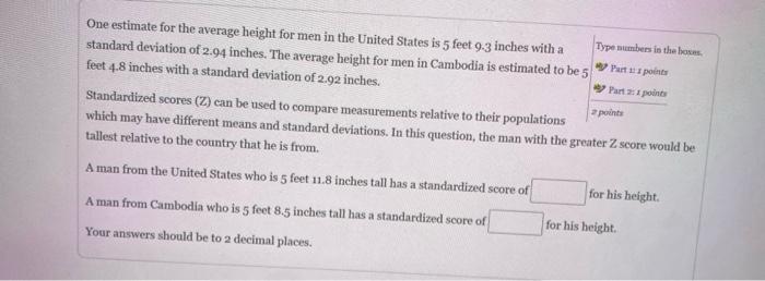 Solved Maria has a standardized score of on her test. made | Chegg.com
