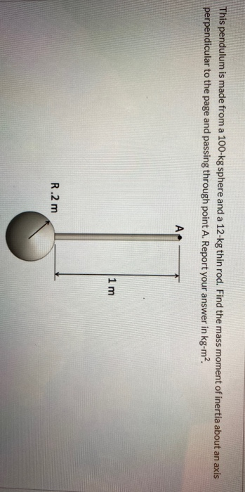 Solved This pendulum is made from a 100-kg sphere and a | Chegg.com