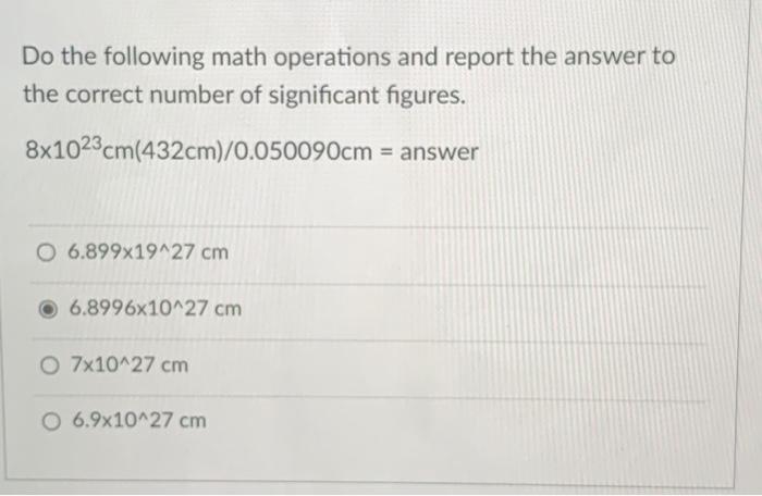 Solved Do the following math operations and report the | Chegg.com