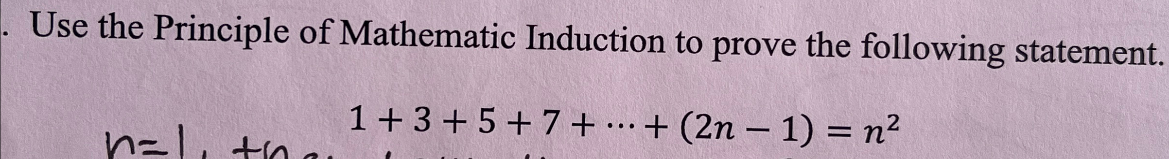 Solved Use the Principle of Mathematic Induction to prove | Chegg.com