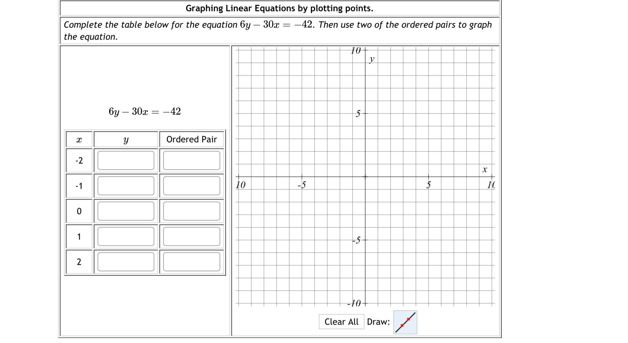 Solved Graphing Linear Equations By Plotting Pointscomplete