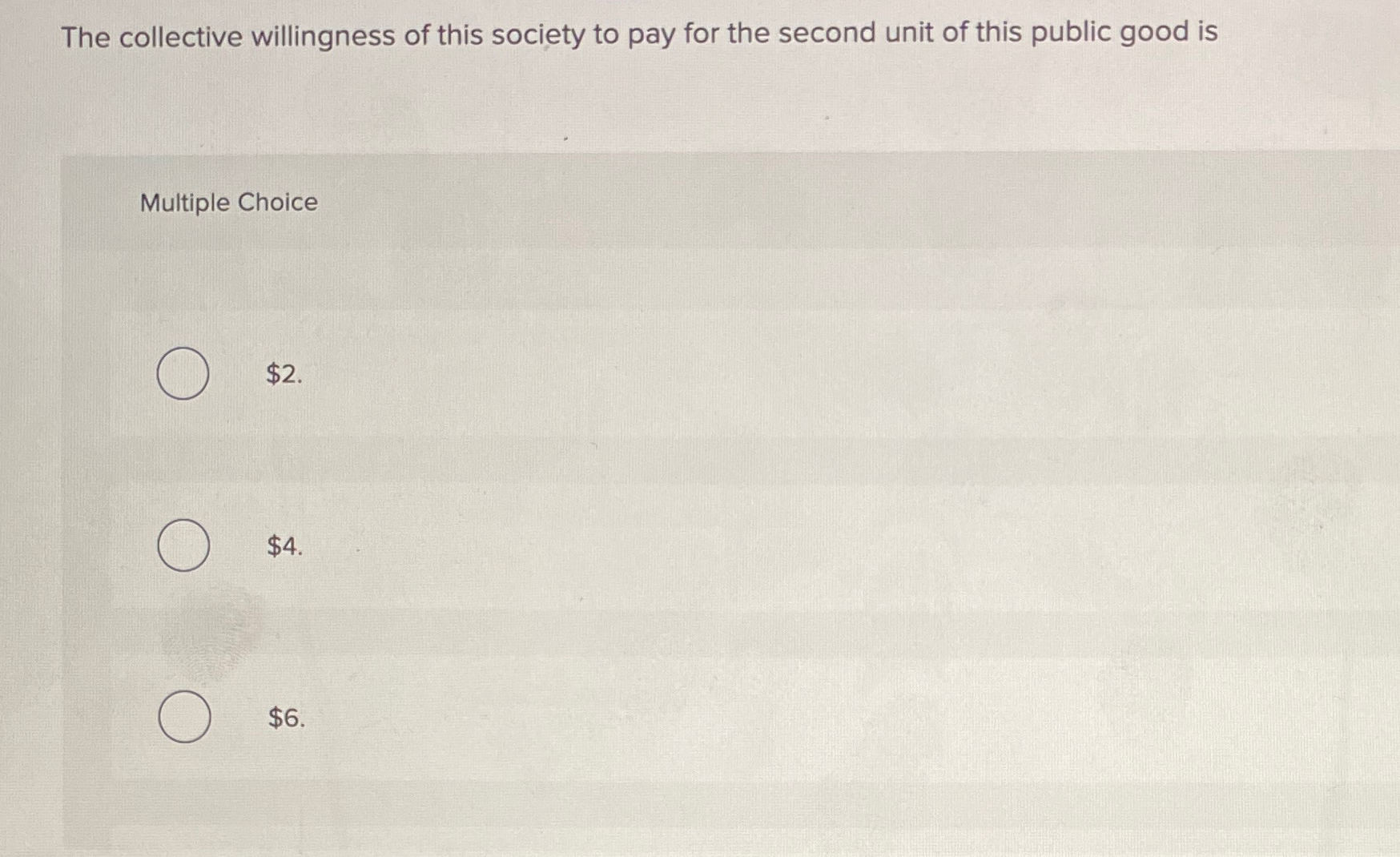 Solved The collective willingness of this society to pay for | Chegg.com