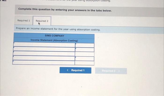 Solved 1 Prepare An Income Statement For The Year Using