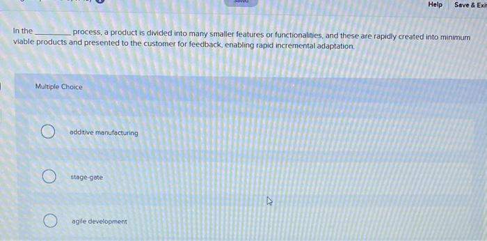 Solved In the process, a product is divided into many | Chegg.com