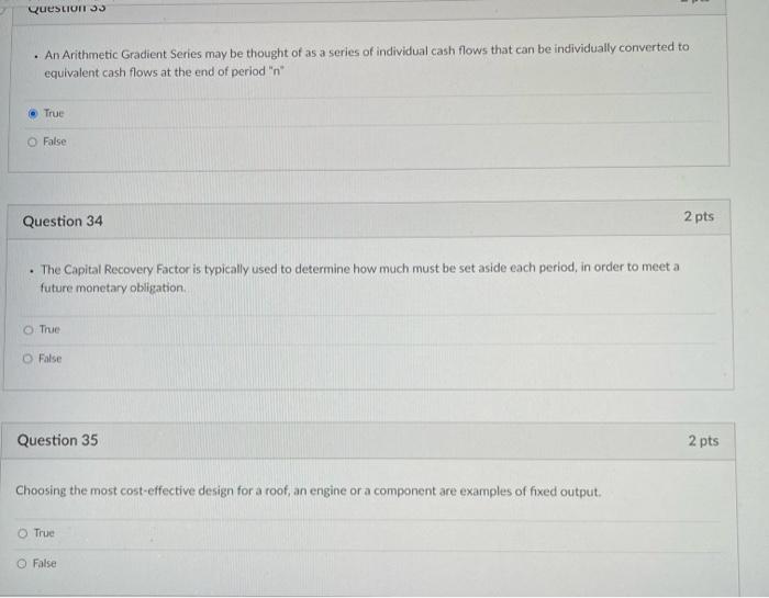 Solved - An Arithmetic Gradient Series may be thought of as | Chegg.com