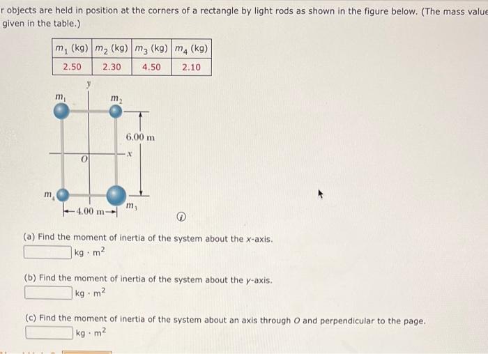 Solved objects are held in position at the corners of a | Chegg.com