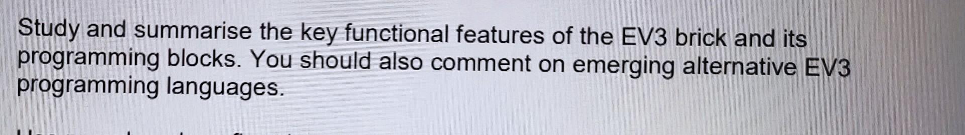 Solved Study and summarise the key functional features of | Chegg.com