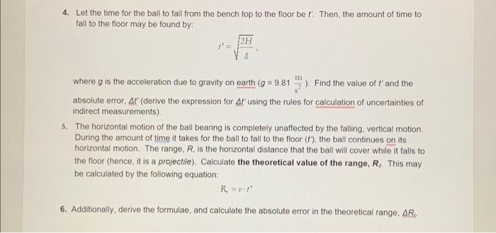 Solved Aim: To explore the kinematics of projectile motion. | Chegg.com