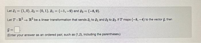 Solved Let e1=(1,0),e2=(0,1),x1=(−1,−9) and x2=(−8,9). Let | Chegg.com