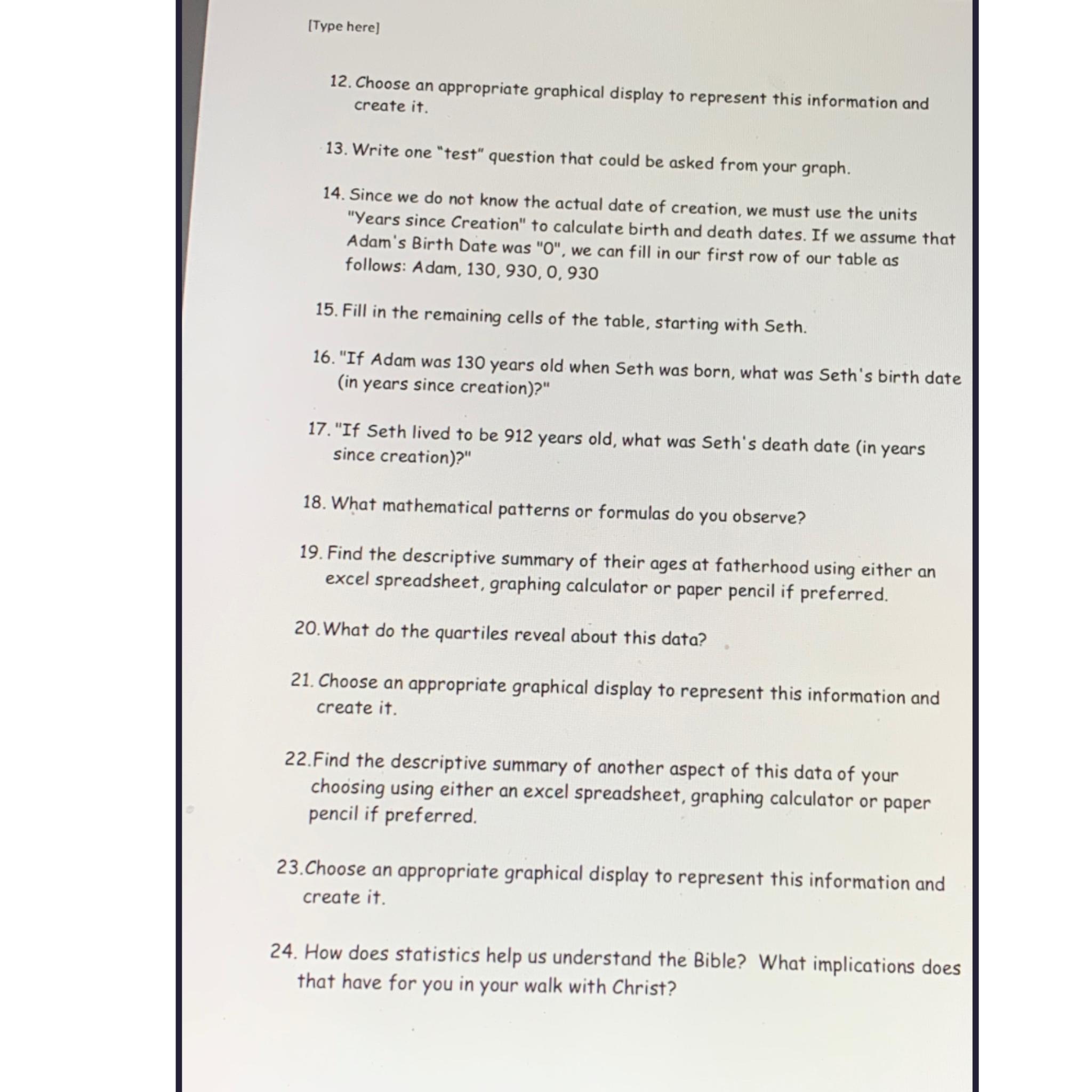 [Type here]12. ﻿Choose an appropriate graphical | Chegg.com