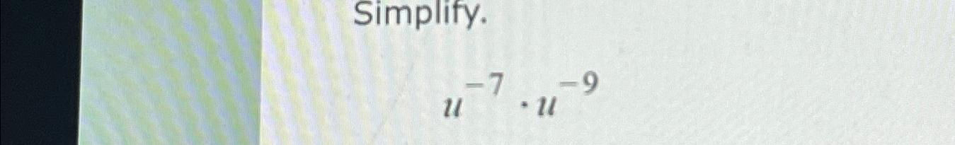 Solved Simplify.u-7*u-9 | Chegg.com