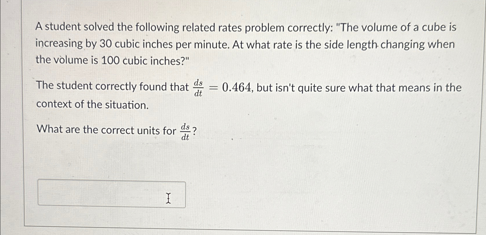 Solved A student solved the following related rates problem | Chegg.com
