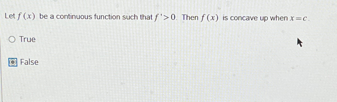 Solved Let f(x) ﻿be a continuous function such that f'>0. | Chegg.com