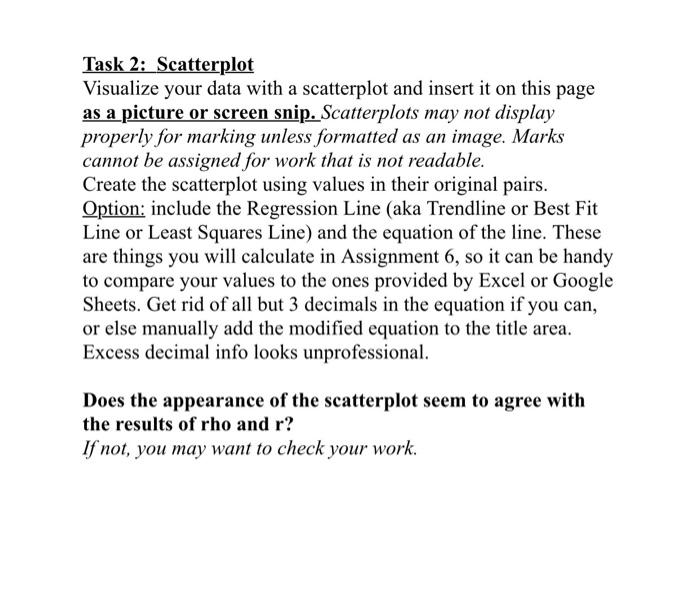 Solved Task 2: Scatterplot Visualize your data with a | Chegg.com