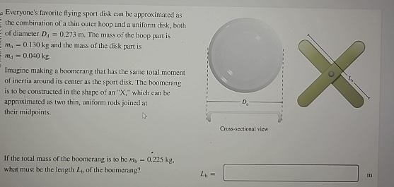 Solved Everyone's favorite flying sport disk can be | Chegg.com