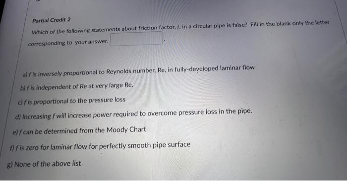 Solved Partial credit 1 Which of the following statements | Chegg.com