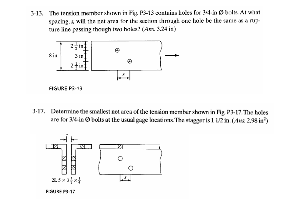 3-13. ﻿The tension member shown in Fig. P3-13 | Chegg.com