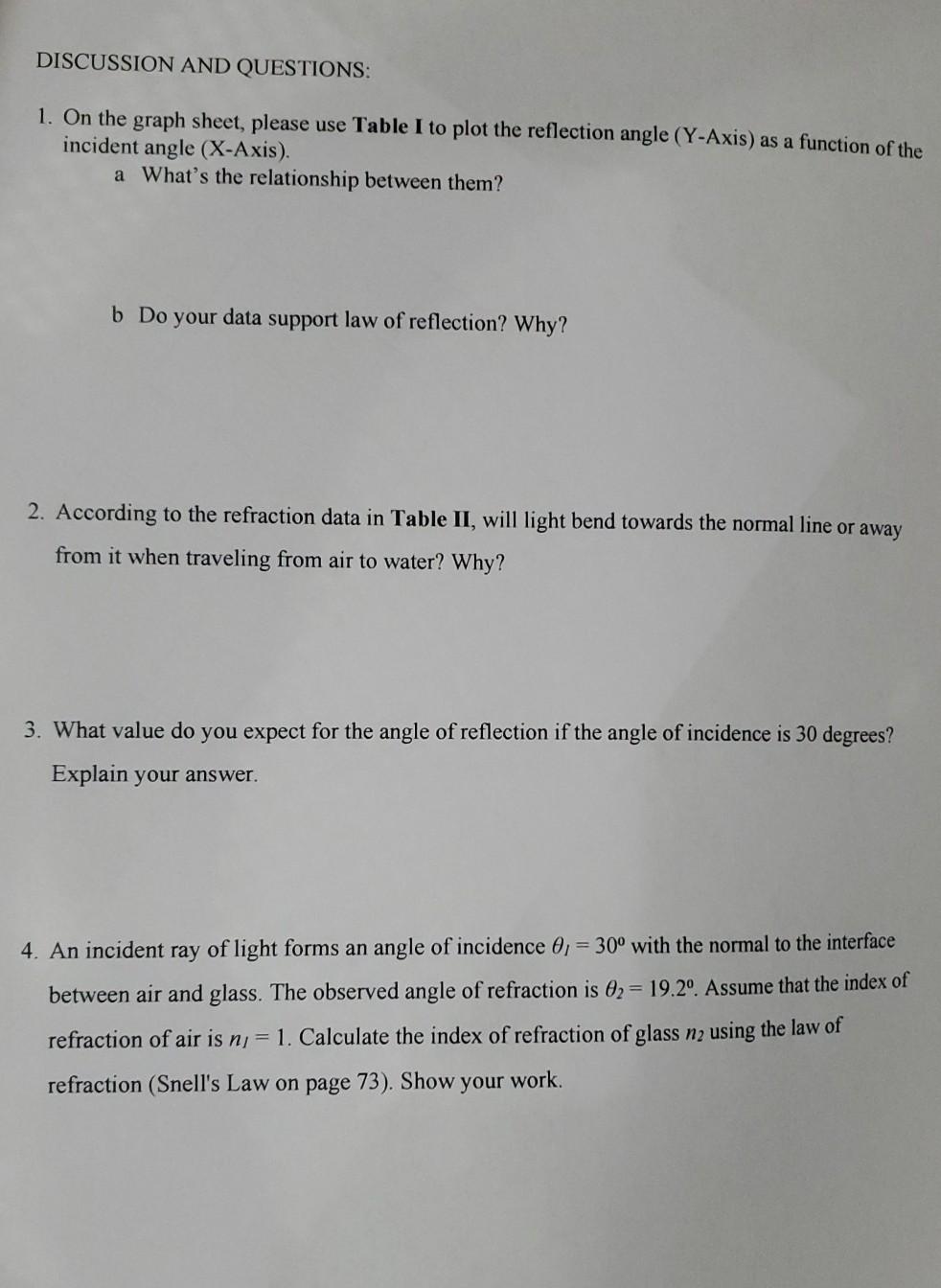 Solved DISCUSSION AND QUESTIONS: 1. On the graph sheet, | Chegg.com