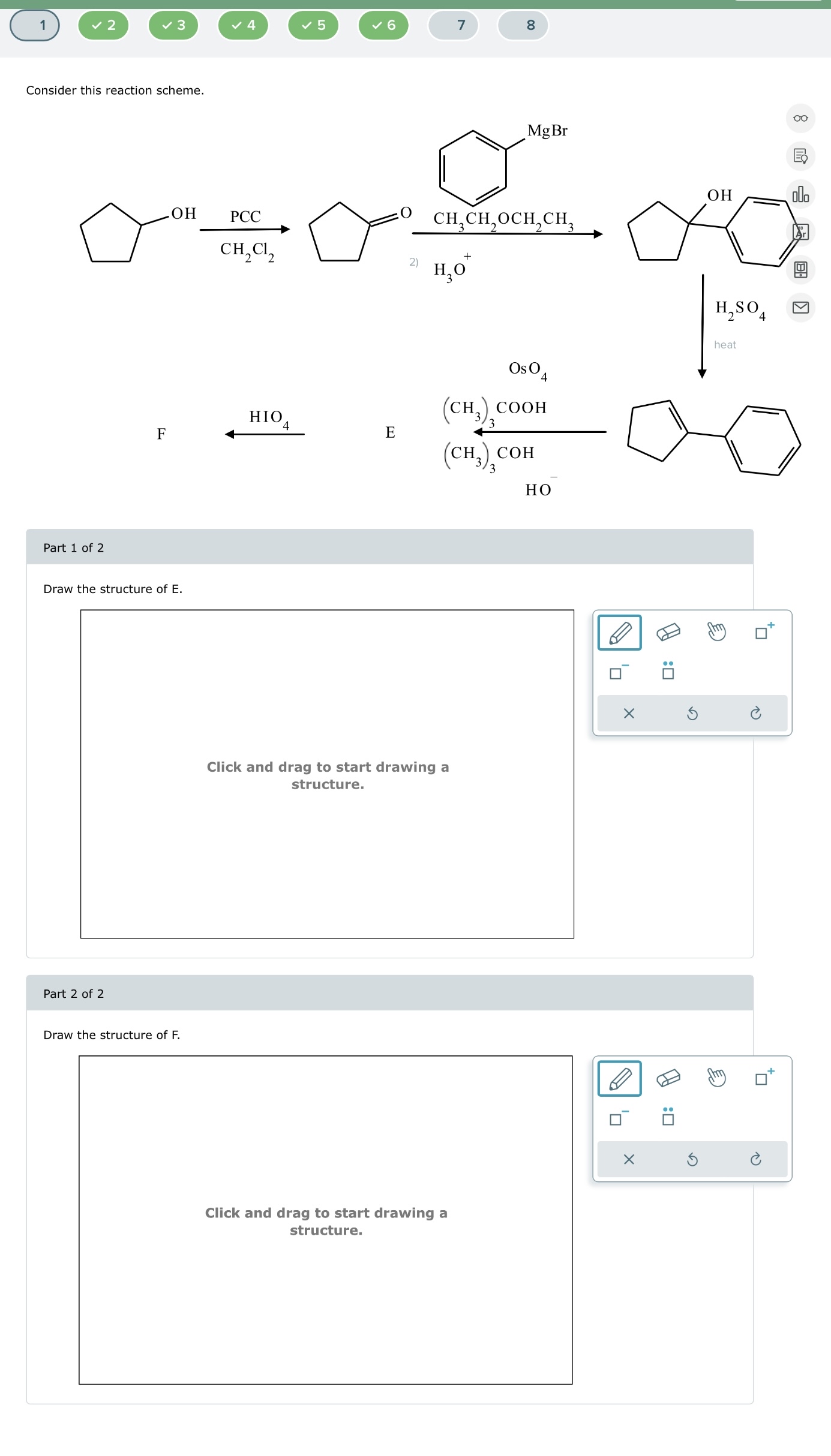 Solved Consider this reaction scheme.Part 1 ﻿of 2Draw the | Chegg.com