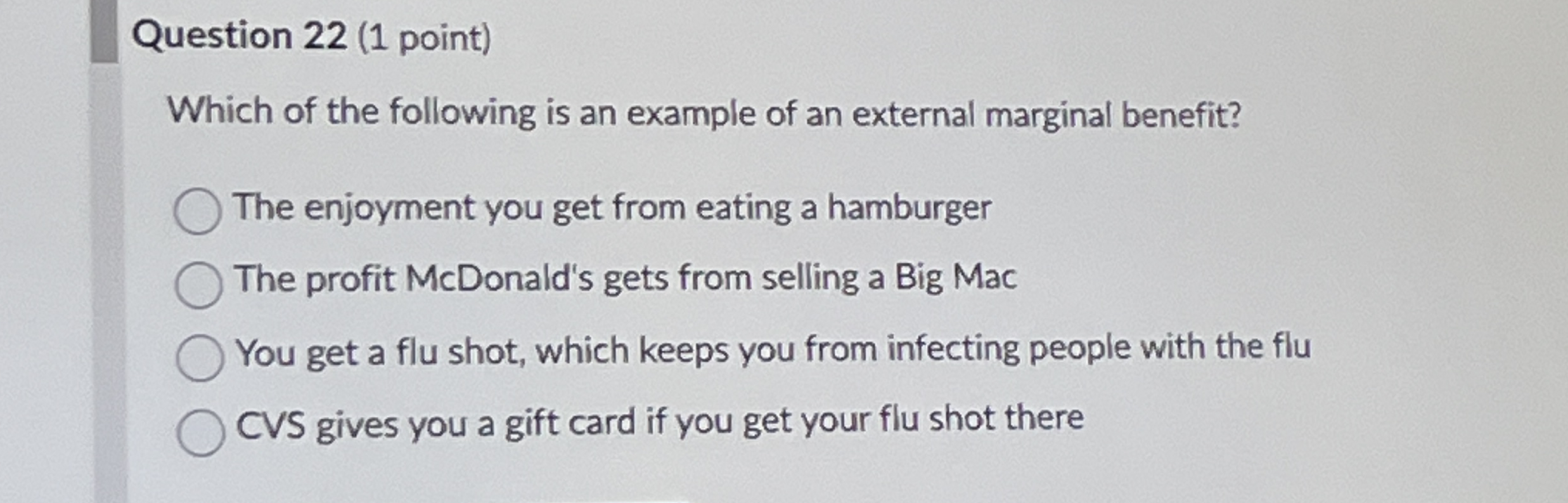 Solved Question 22 (1 ﻿point)Which of the following is an | Chegg.com