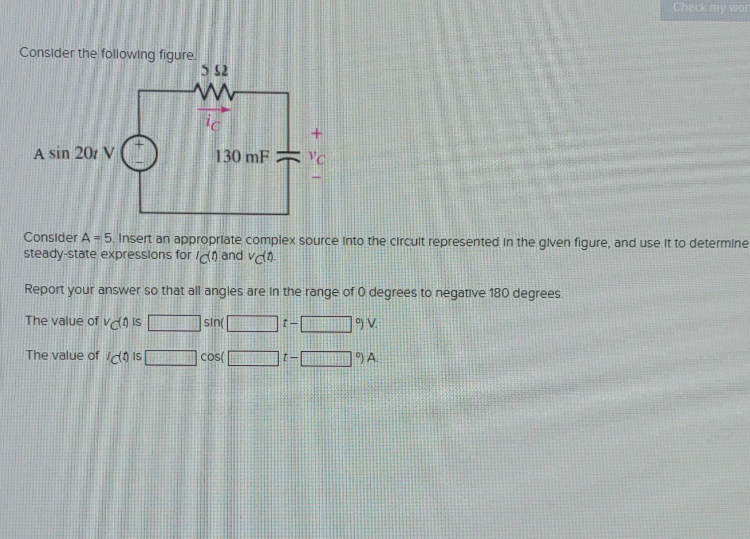 Solved Consider the following figure. Consider A=5. Insert | Chegg.com