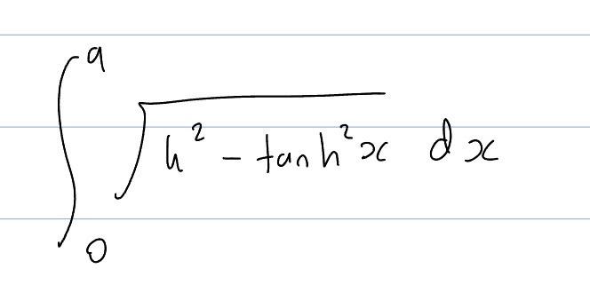 Solved ∫09h2−tanh2xdx | Chegg.com