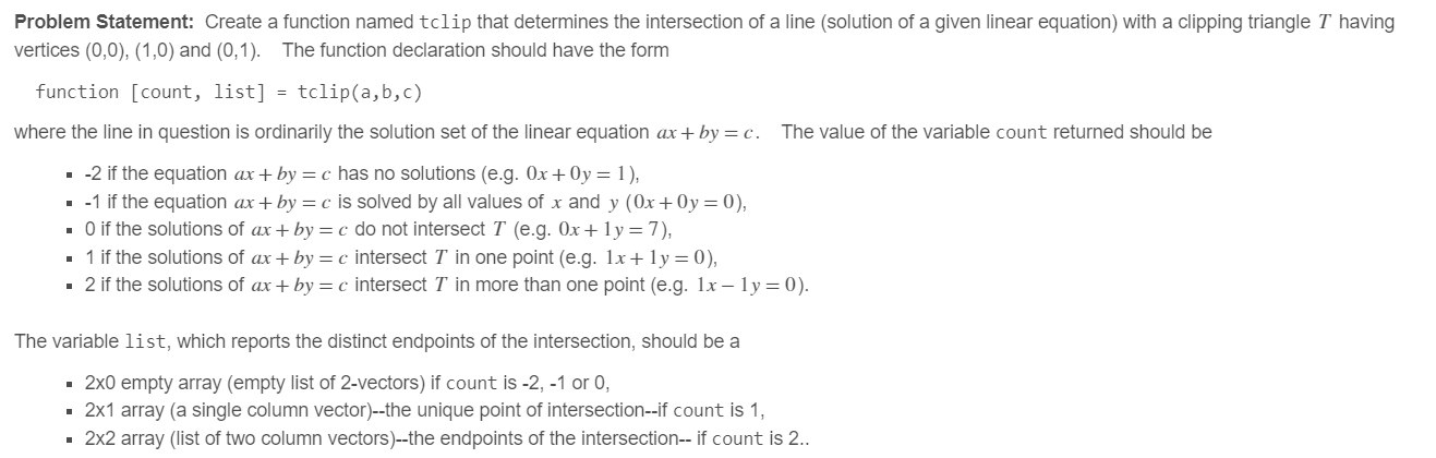 Solved Problem Statement: Create a function named tclip that | Chegg.com