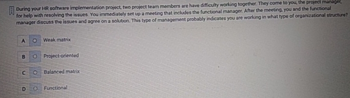 Solved Qi During your HR software implementation project, | Chegg.com