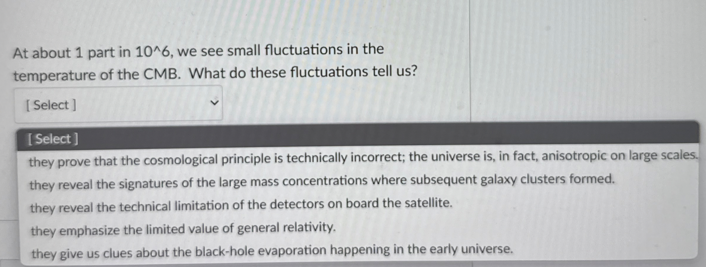 Solved At about 1 ﻿part in 106, ﻿we see small fluctuations | Chegg.com