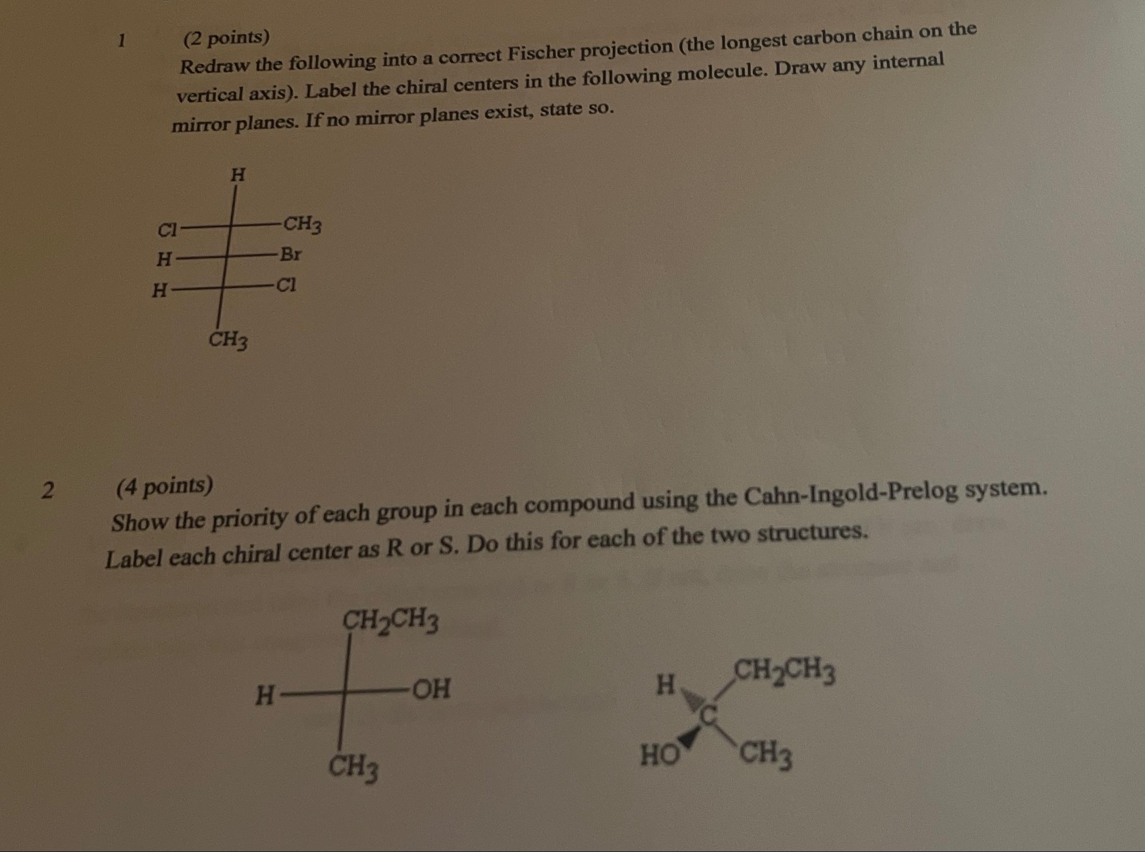 1 (2 ﻿points)Redraw the following into a correct | Chegg.com