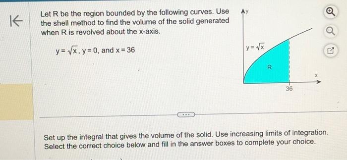 Solved Let R be the region bounded by the following curves. | Chegg.com