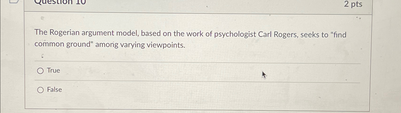 Solved The Rogerian argument model, based on the work of | Chegg.com