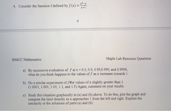 Solved 4. Consider the function f defined by $(x) = 42 BMCC | Chegg.com