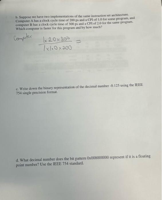 Solved b. Suppose we have two implementations of the same | Chegg.com