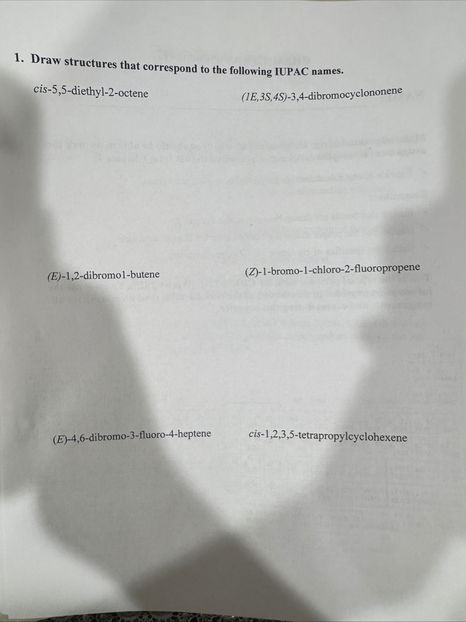 Solved Draw structures that correspond to the following | Chegg.com