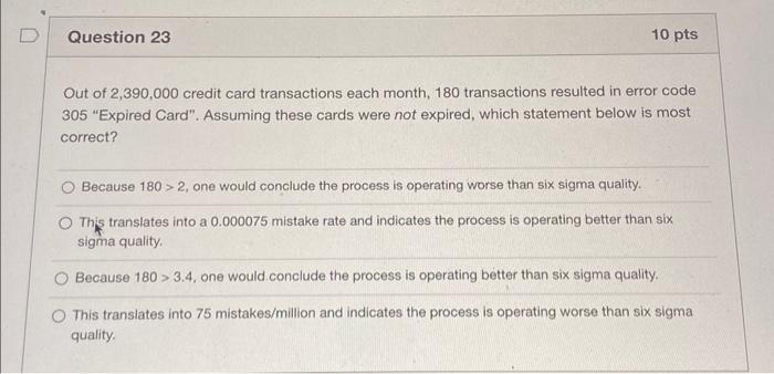 Solved Out of 2,390,000 credit card transactions each month, | Chegg.com