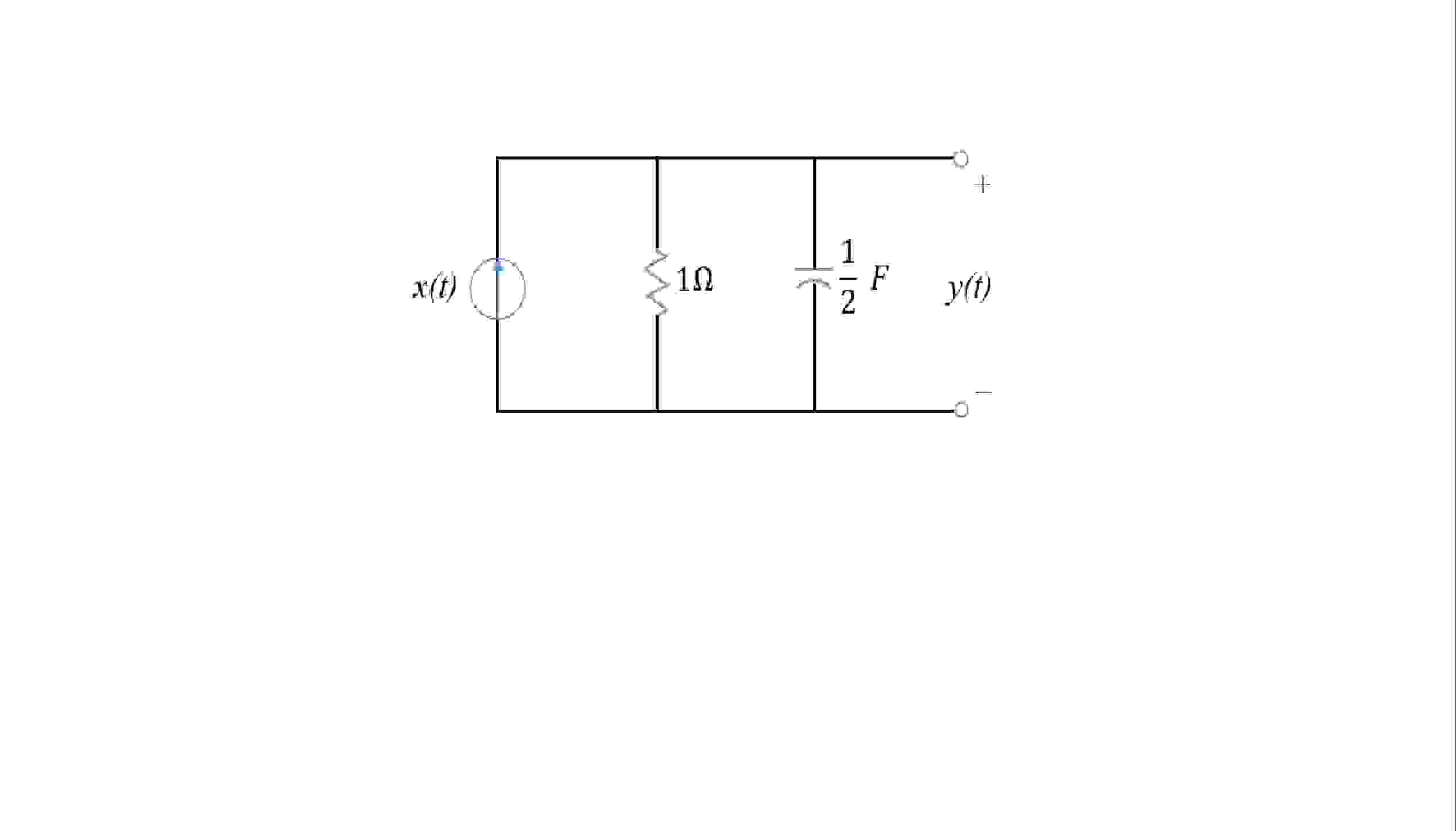 Solved 1.In this circuit that current source x(t) ﻿apply , | Chegg.com