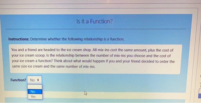 Solved Is It a Function? Instructions: Determine whether the | Chegg.com