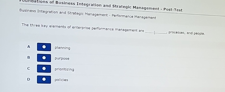 Solved Business Integration and Strategic Management - | Chegg.com