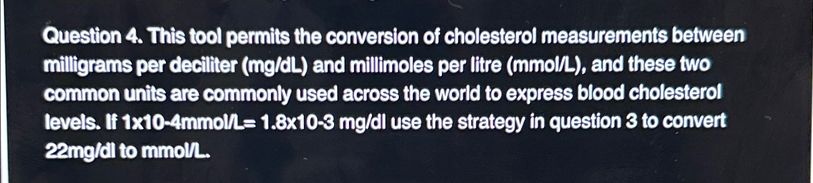 Solved Question 4. ﻿This tool permits the conversion of | Chegg.com